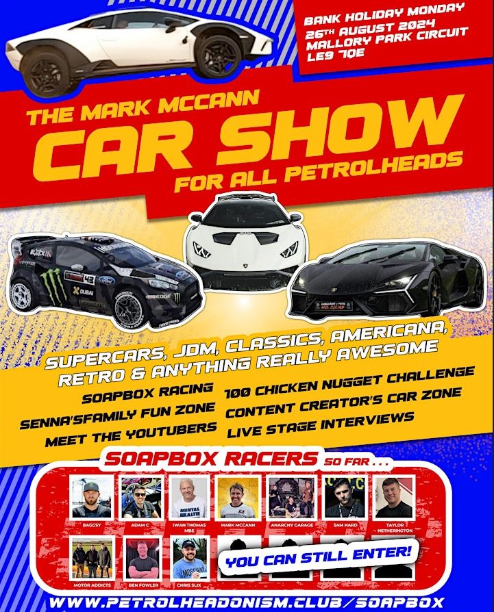 THE MARK MCCANN ‘Car Show’ featuring Soapbox racing | Mallory Park Circuit